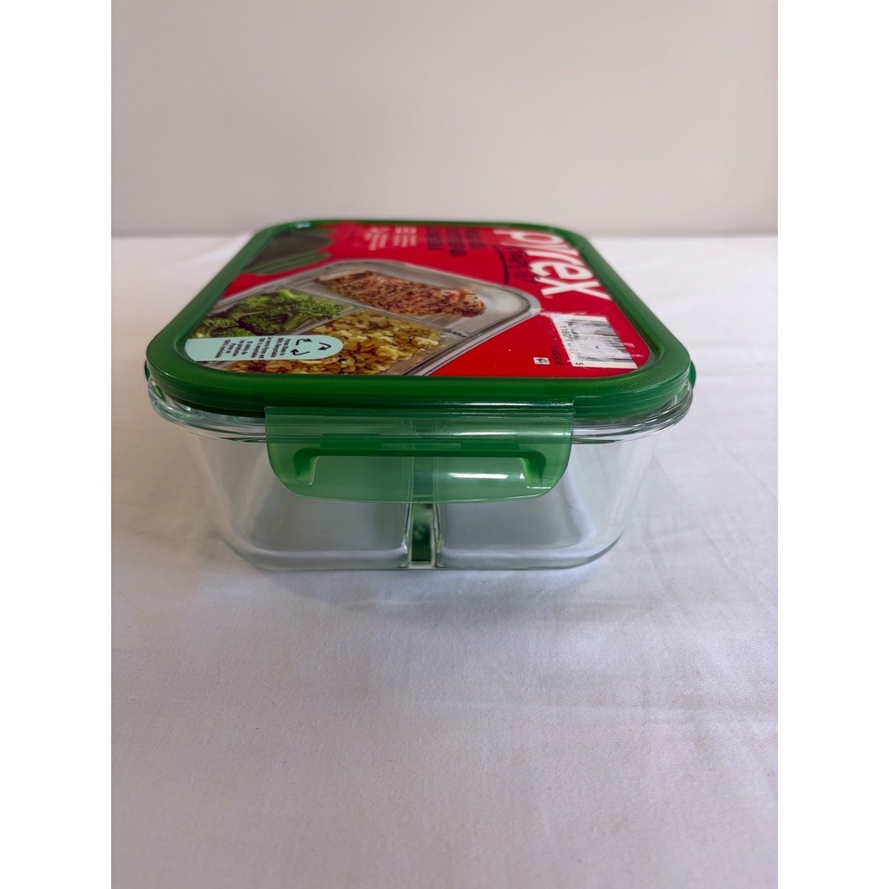 Pyrex | Kitchen | Pyrex Store It 3 Compartment Glass Meal Prep Box 55 ...